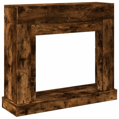 Vidaxl Fireplace Surround Smoked Oak 100x30x87.5 Cm Engineered Wood