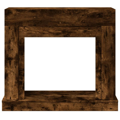 Vidaxl Fireplace Surround Smoked Oak 100x30x87.5 Cm Engineered Wood