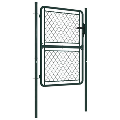 Vidaxl Garden Gate Steel 100x125 Cm Green Garden Gates