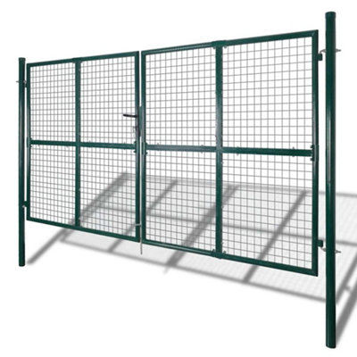 Vidaxl Garden Mesh Gate Fence Door Wall Grille 306x200 Cm