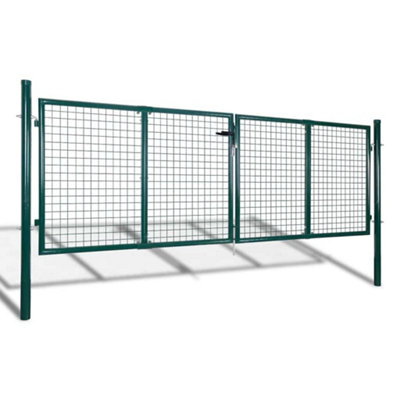 Vidaxl Garden Mesh Gate Fence Door Wall Grille 306x75 Cm