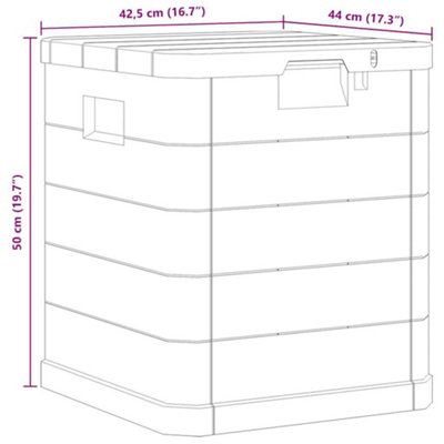 Vidaxl Garden Storage Box 90 L Anthracite