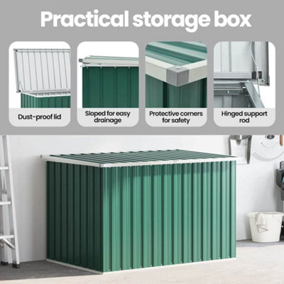 vidaXL Garden Storage Box Green 149x99x93 cm