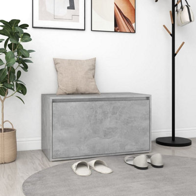 Vidaxl Hall Bench 80x40x45 Cm Concrete Grey Engineered Wood Bench