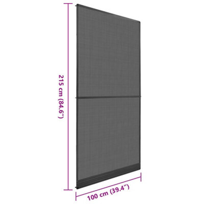 Vidaxl Hinged Insect Screen For Doors Anthracite 100x215 Cm Door Screens