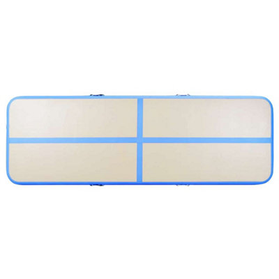 Vidaxl Inflatable Gymnastics Mat With Pump 500x100x10 Cm Pvc Blue