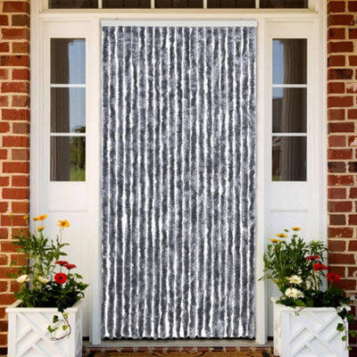 Vidaxl Insect Curtain Silver 90x220 Cm Chenille