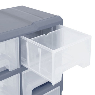 Vidaxl Multi-drawer Organiser With 16 Middle Drawers 52x16x37 Cm Multi ...