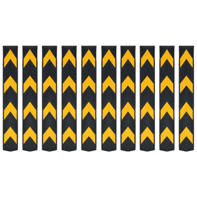 Vidaxl Reflective Corner Guards 10 Pcs Rubber 80 Cm Corner Protectors