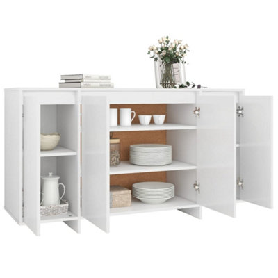 vidaXL Sideboard White 135x41x75 cm Engineered Wood