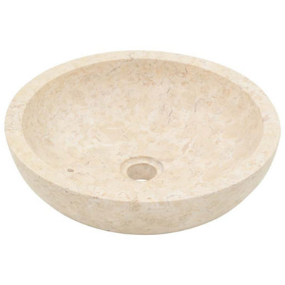 Vidaxl Sink 40x12 Cm Marble Cream Sinks