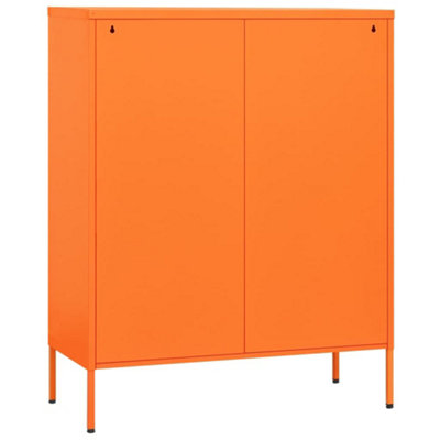 Vidaxl Storage Cabinet Orange 80x35x101.5 Cm Steel