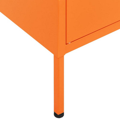 Vidaxl Storage Cabinet Orange 80x35x101.5 Cm Steel