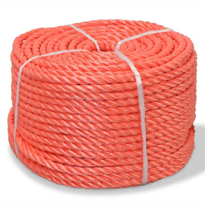 Vidaxl Twisted Rope Polypropylene 10 Mm 100 M Orange Ropes