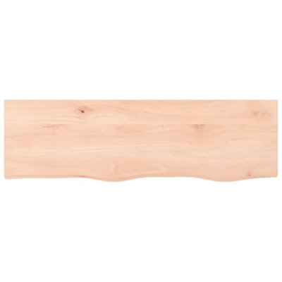 Vidaxl Wall Shelf 100x30x2 Cm Untreated Solid Wood Oak