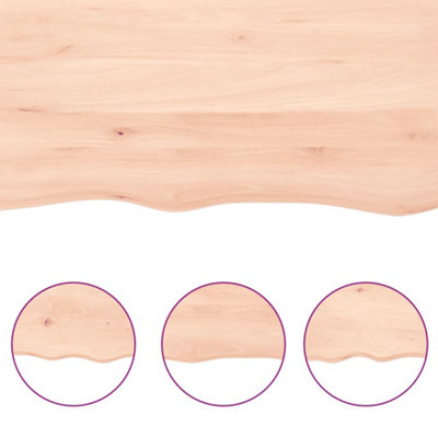 vidaXL Wall Shelf 80x10x4 cm Untreated Solid Wood Oak