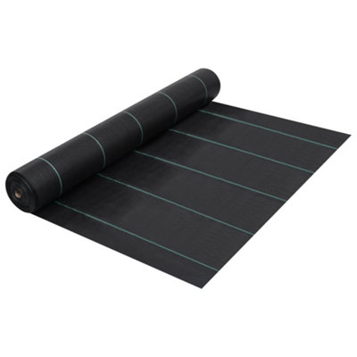Vidaxl Weed & Root Control Mat Black 2x50 M Pp Weed Membranes