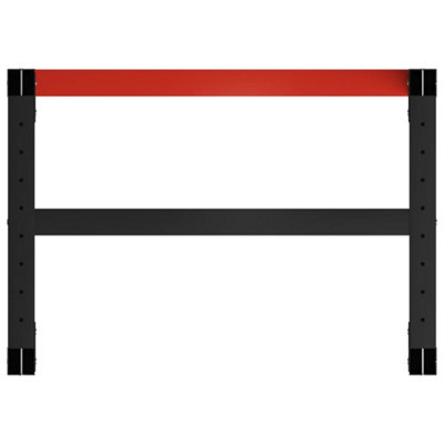 Vidaxl Work Bench Frame Metal 80x57x79 Cm Black And Red Metal Frames