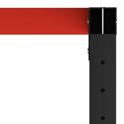 Vidaxl Work Bench Frame Metal 80x57x79 Cm Black And Red Metal Frames