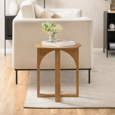Viera Solid Wood Side Table Living Room Wooden Side Table Bedside ...