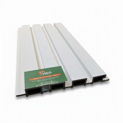 Vigo Home White Fluted Wall Cladding Panels Gen2 20 Pack Covers Approx ...