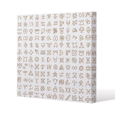 Viking ritual symbols (Canvas Print) / 101 x 101 x 4cm