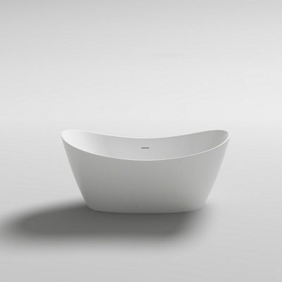 Viktor Benson Taha 1500mm Freestanding Double Ended Bath (White Waste ...