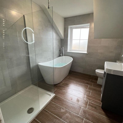 Viktor Benson Taha 1700 x 800 Freestanding Double Ended Bath White ...