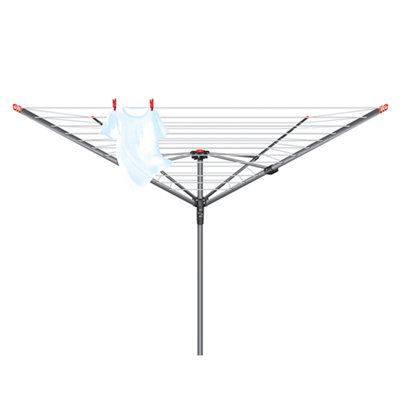 Vileda 4 Arm Rotary Airer - 45 Meter Washing Line | DIY at B&Q