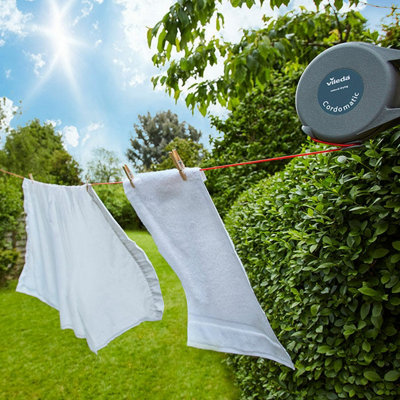 Vileda Retractable Clothes Line Cordomatic Washing Line 15M Holds 15kg ...