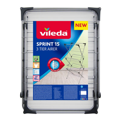 Vileda Sprint Indoor Clothes Airer Silver (One Size) | DIY at B&Q