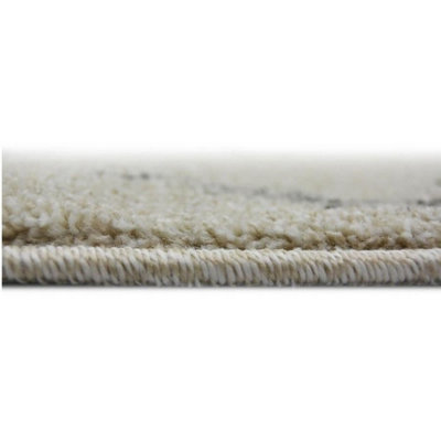 Villa Collection Floral Design Rug in Grey