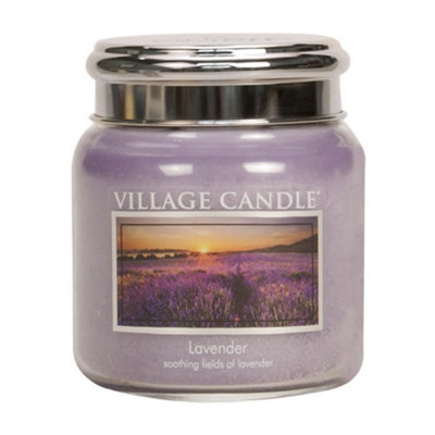Village Candle 16oz Medium Glass Jar Candle - Lavender