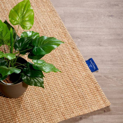 Villeroy & Boch 1791 Rosalie Jute Rug Handwoven Living Room in Gold
