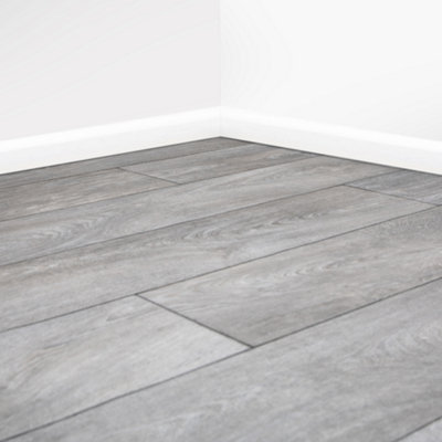 Vine Oak Grey Style Soft Lino Flooring 2m Width Sheet Vinyl R10 Slip ...