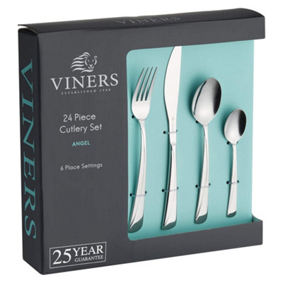 Viners Angel Stainless Steel 24 Piece Cutlery Set - Mirror Polished