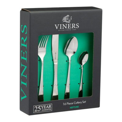 Viners Neptune 16 Piece Cutlery Set - Silver