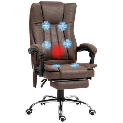 Vinsetto 6-Point Vibrating Heat Massage Chair w/ Microfibre Upholstery ...