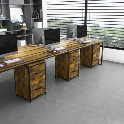 Vinsetto 70cm Vertical Office Filing Cabinet w/ 2 Drawer, Hanging File ...
