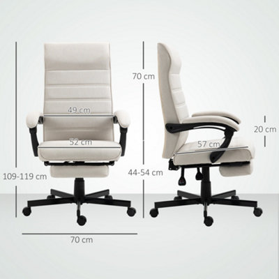 Vinsetto High-Back Home Office Chair with Adjustable Height and ...