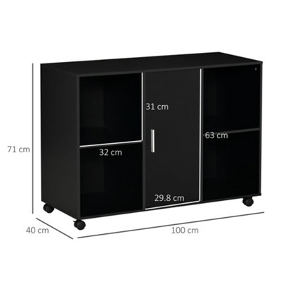 Vinsetto Mobile Office File Cabinet Printer Stand Unit 360 Degree ...