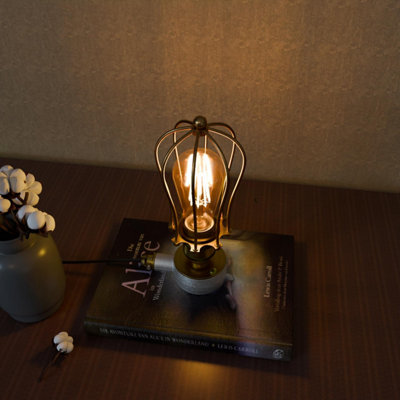 Vintage Conduit Light Table Lamp Kit with Dimmable Switch Steampunk ...