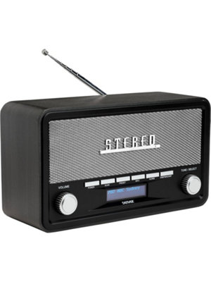 Vintage DAB+ Stereo Radio with Bluetooth and Alarm - Elegant Wooden ...