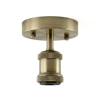 Vintage E27 Lamp Holder Retro Green Brass Ceiling Light Fixture for ...