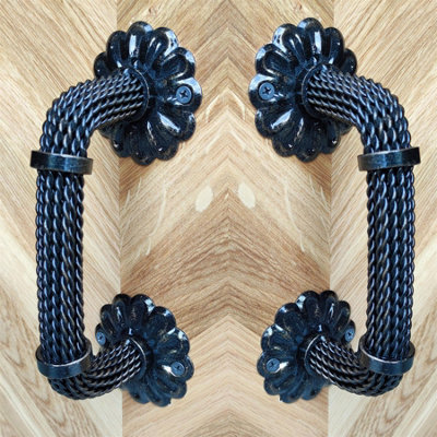 Vintage Forged Iron Door Handle With Antique Rustic Design Massive ...