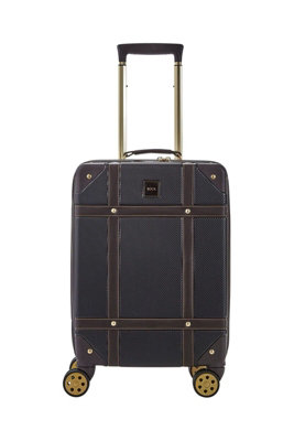 Vintage Hard Shell Luggage Trunk Cabin Hard Shell Suitcase in Black
