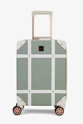 Vintage Hard Shell Luggage Trunk Cabin Hard Shell Suitcase in Sage Green