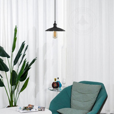 Vintage Industrial Black Metal E27 Light Shade, Matte Finish, Retro ...