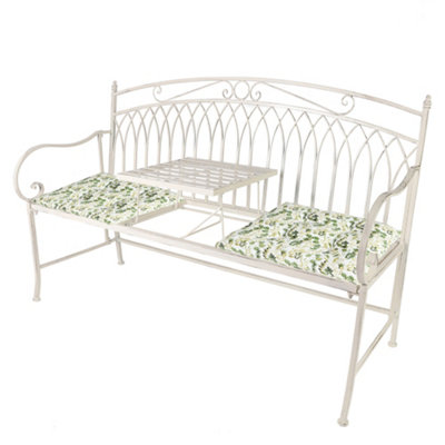 Vintage Large Cream Arched Outdoor Garden Furniture Companion Seat ...