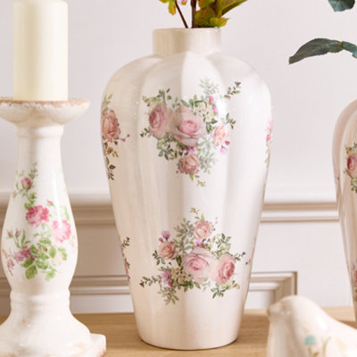 Vintage Large Venitian Garden Rose Flower Vase